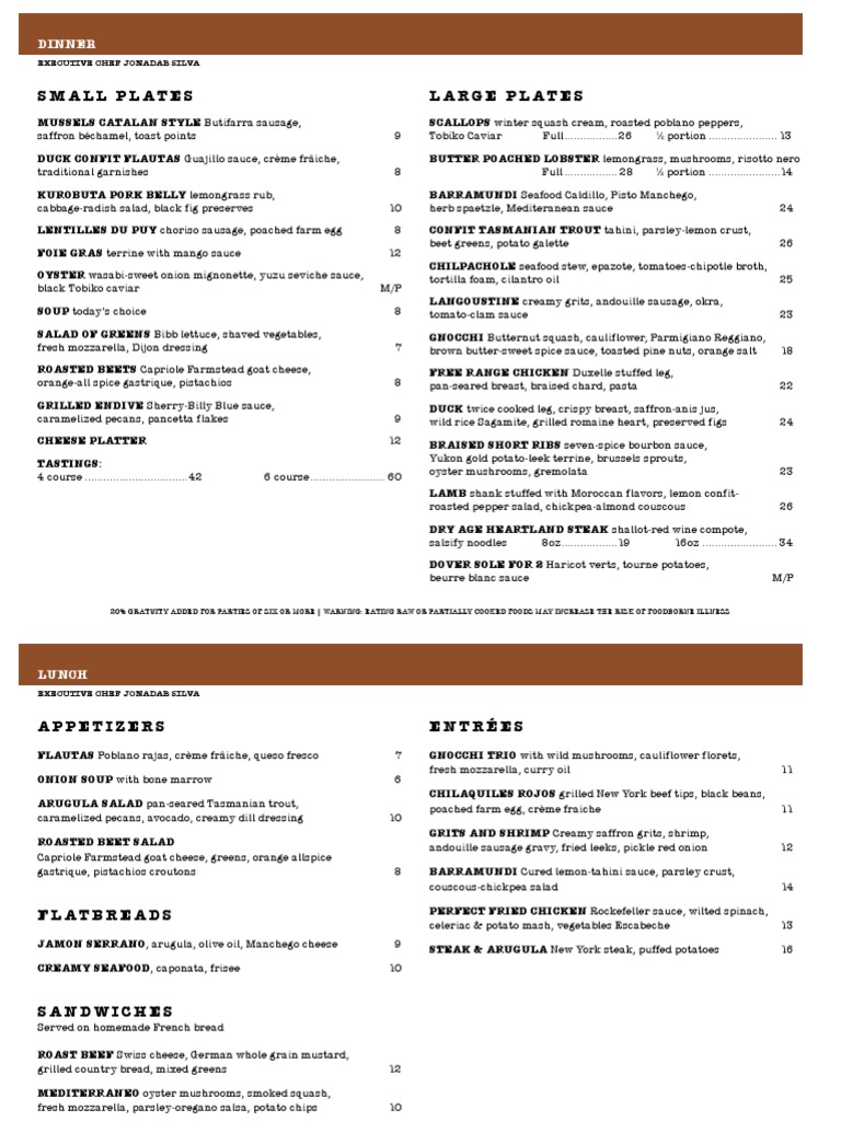 Hota Café Menu Overview | PDF | Salad | Sauce