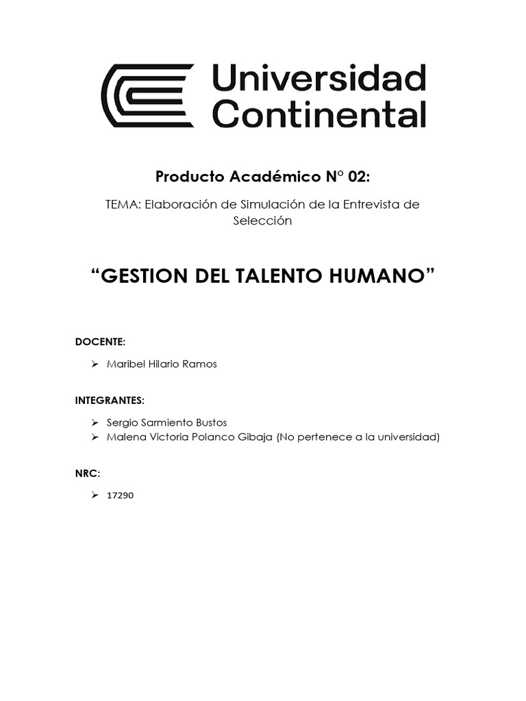 Pa2 GDTH Sergio Sarmiento | PDF