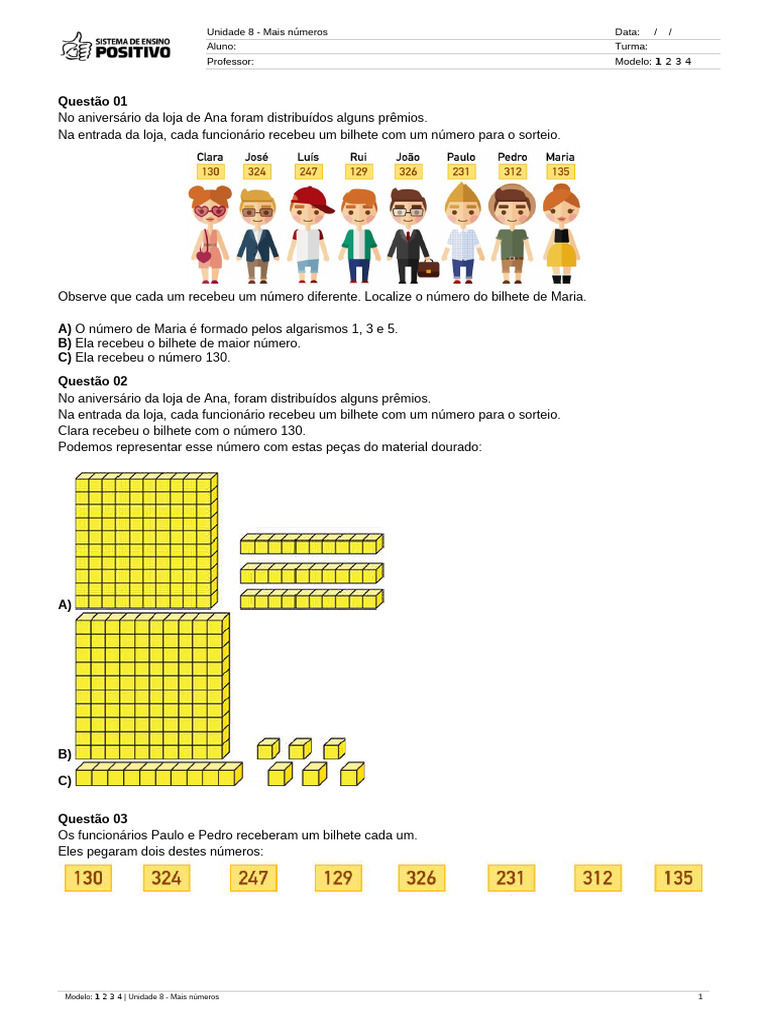 atividade de matematica | PDF