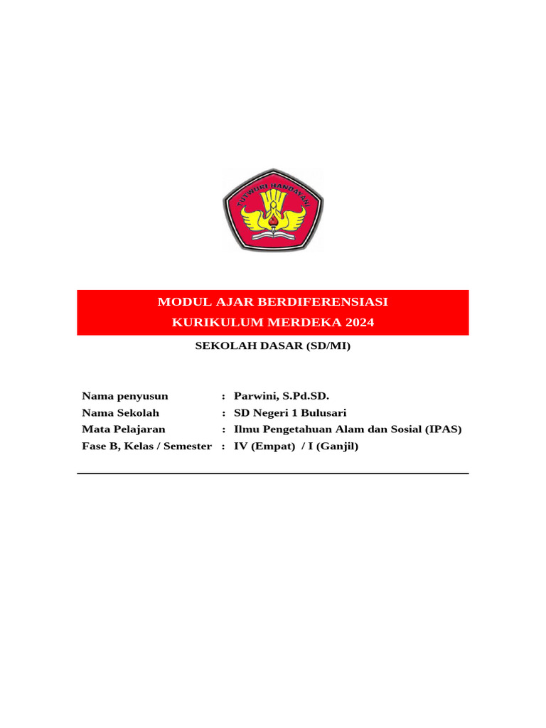 Modul Ajar Berdiferensiasi Pse | PDF