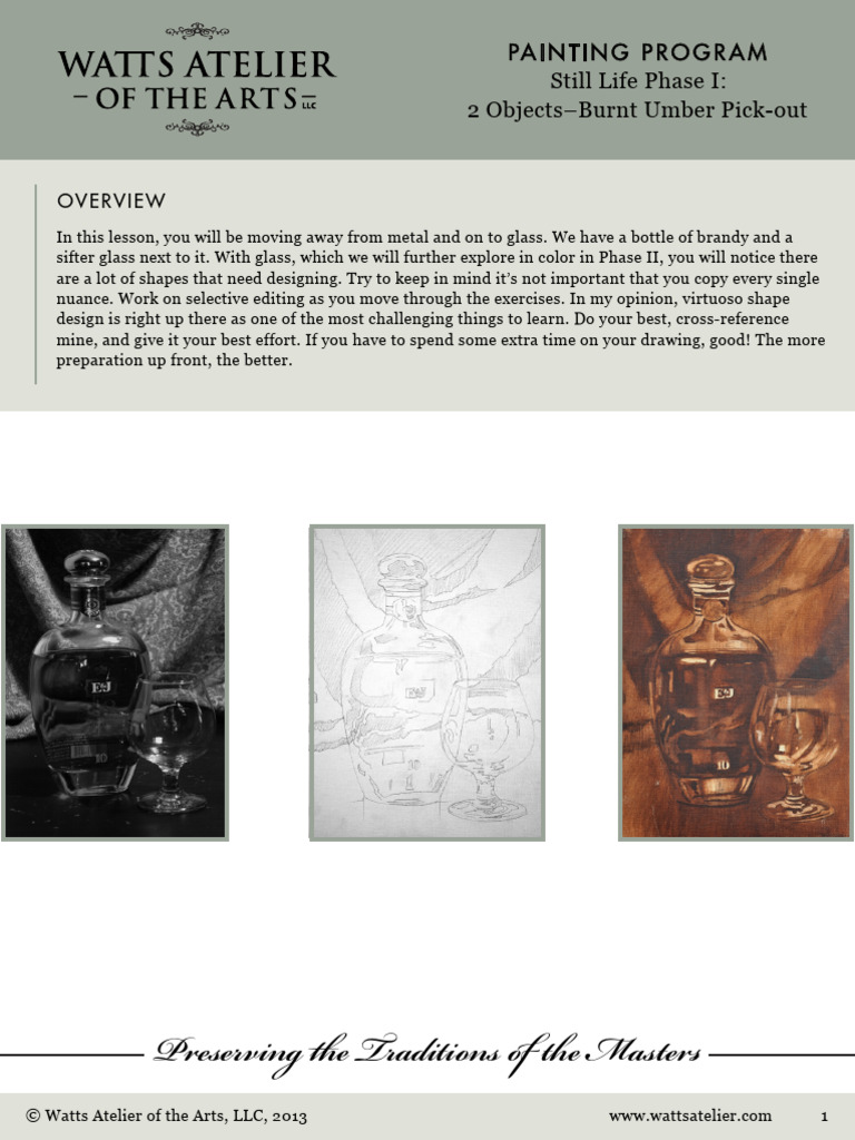 02 Still Life Phase I Two Objects Pickout | PDF | Drawing