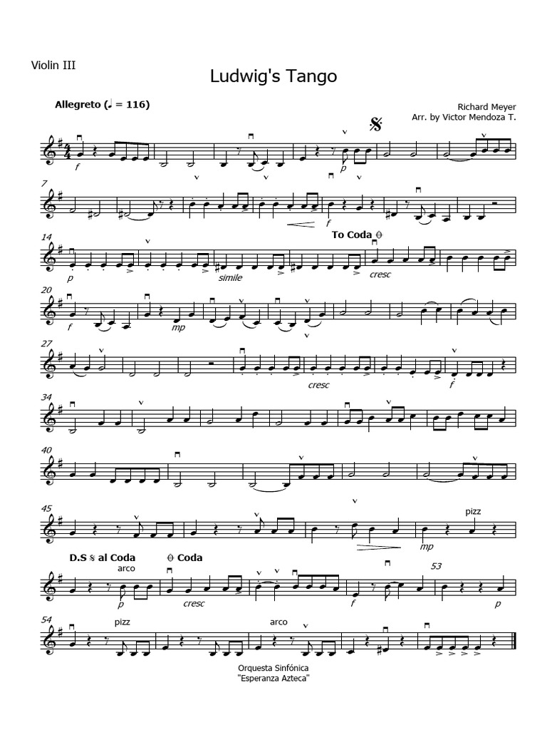 Ludwig S Tango Violin III | PDF