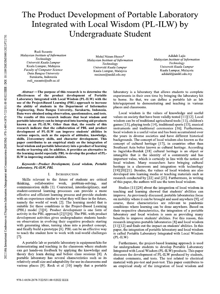 Rudi The Product Development of Portable Laboratory Integrated With ...