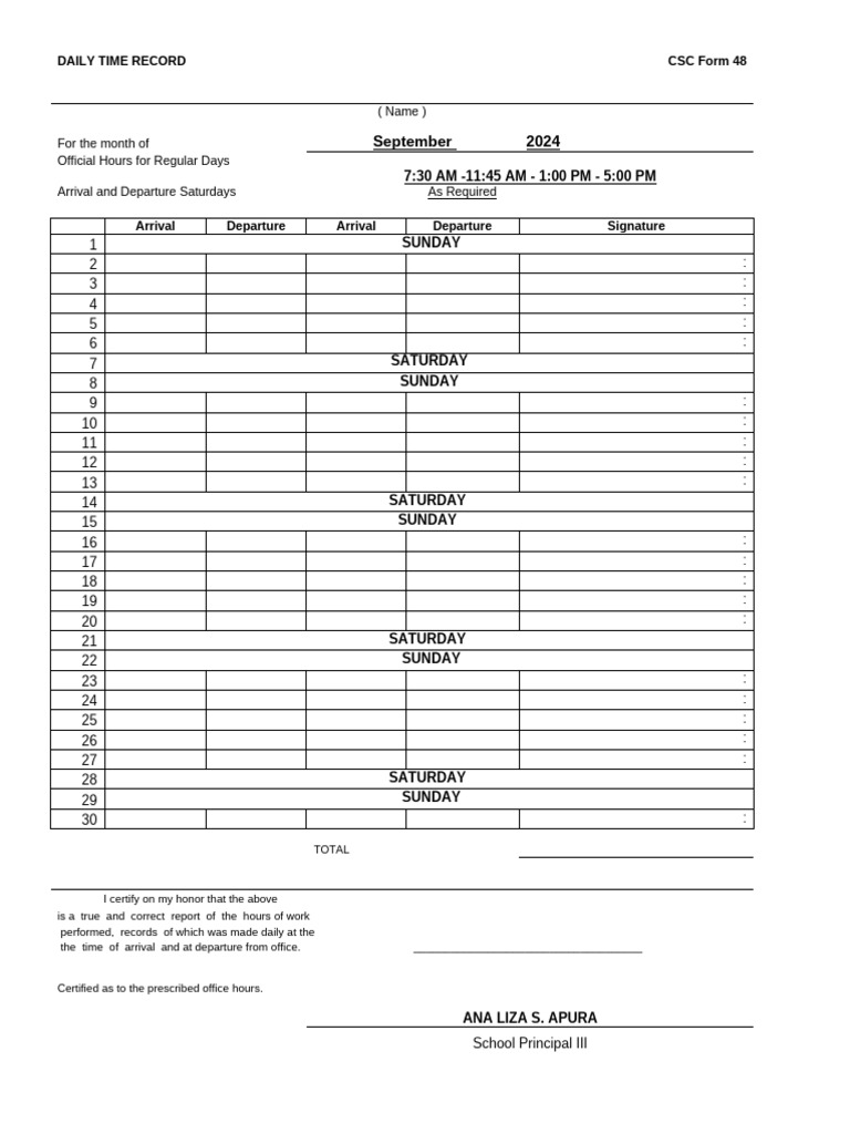 DTR LSB September 2024 - Word | PDF