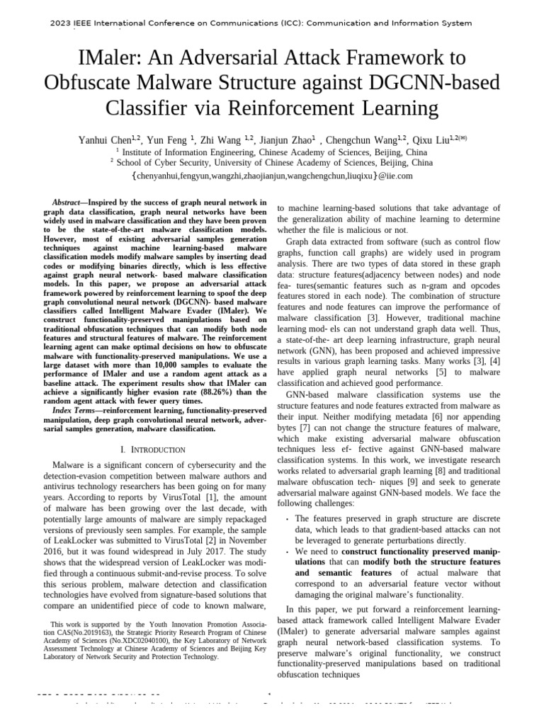 Imaler: An Adversarial Attack Framework To Obfuscate Malware Structure ...