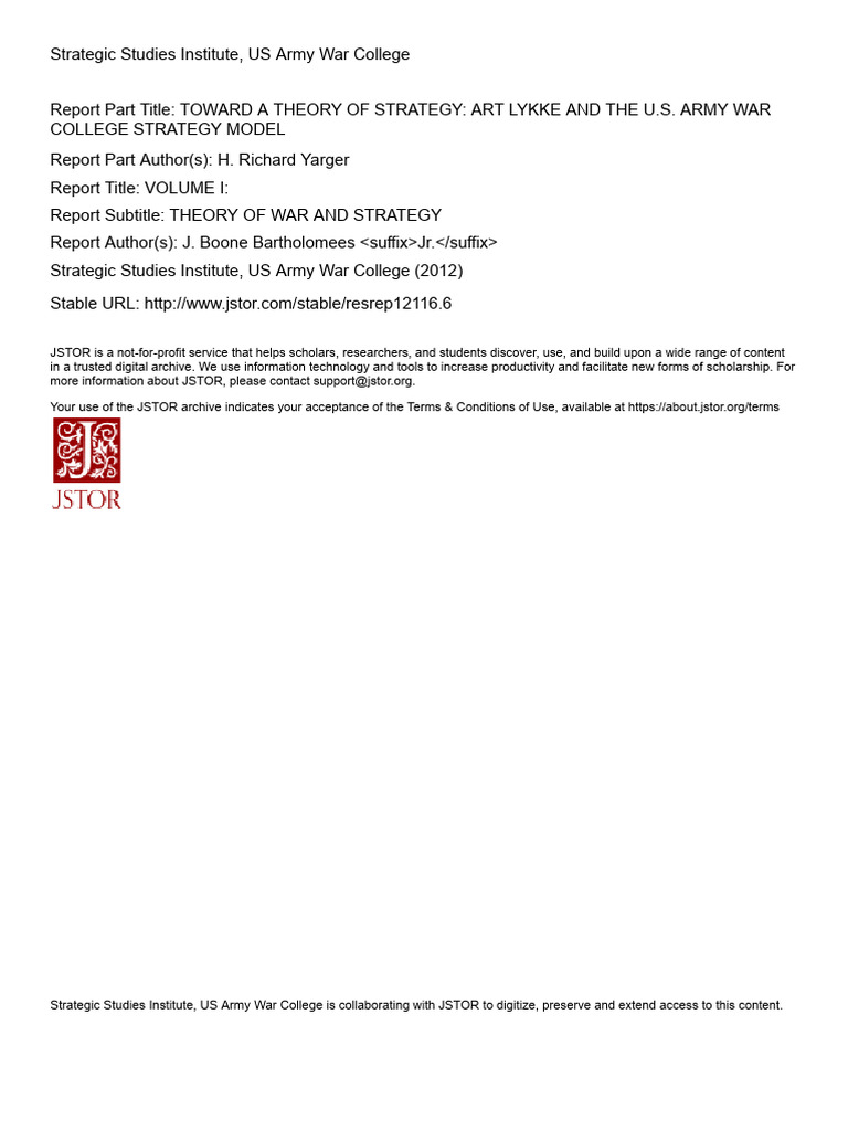 Toward A Theory of Strategy Art Lykke and The | PDF