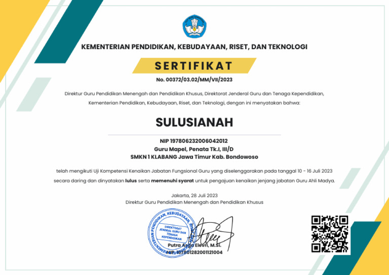 Sertifikat - Uji - Kompetensi 20230803 162 Ukom - Sertifikat SULU | PDF