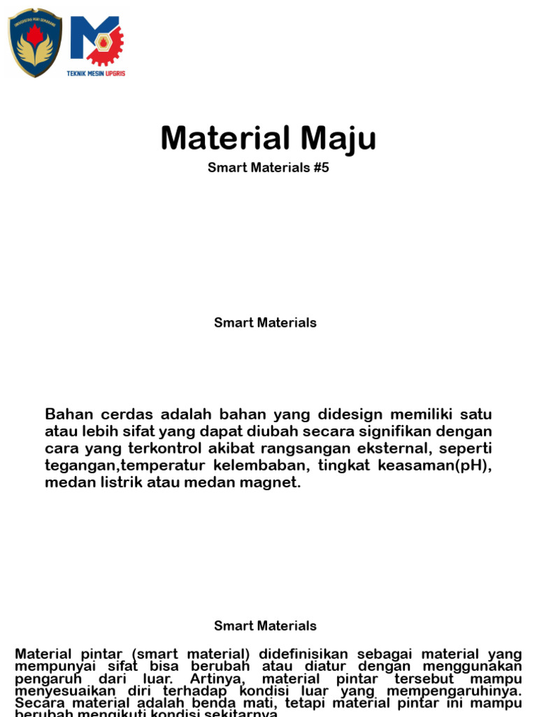 #5 Material Maju Smart Material | PDF