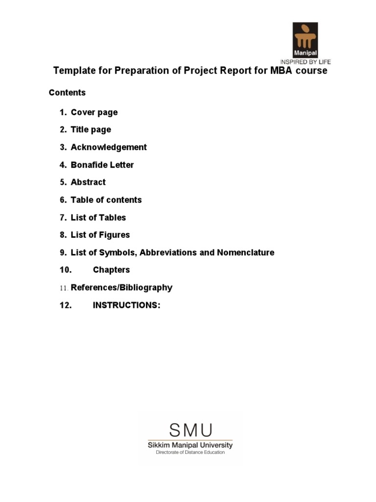 Project Rep Template For SMU | PDF | Ellipsis | Master Of Business ...