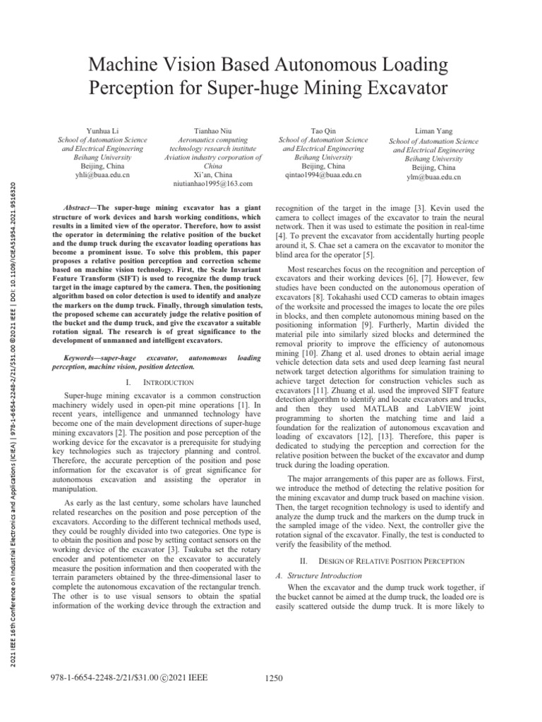 Machine_Vision_Based_Autonomous_Loading_Perception_for_Super-huge_Mining_Excavator | PDF