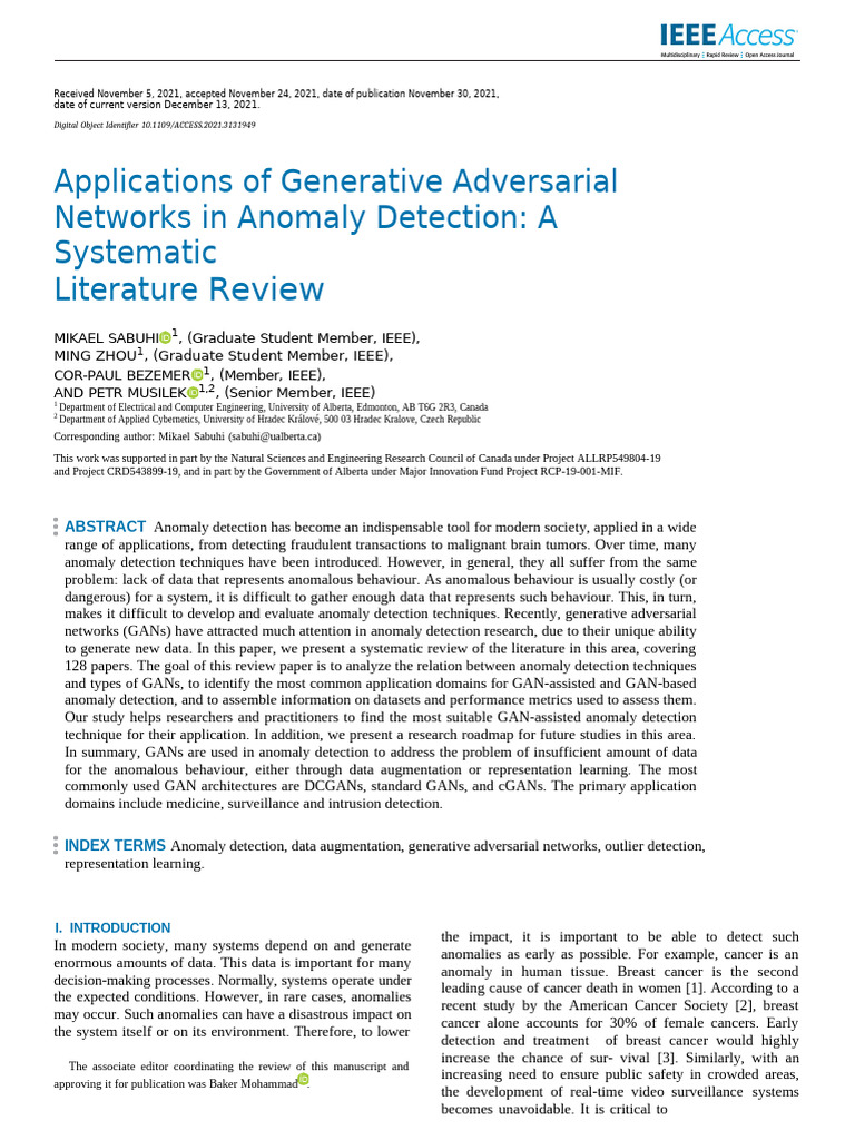Applications - of - Generative - Adversarial - Networks - in - Anomaly - Detection - A ...