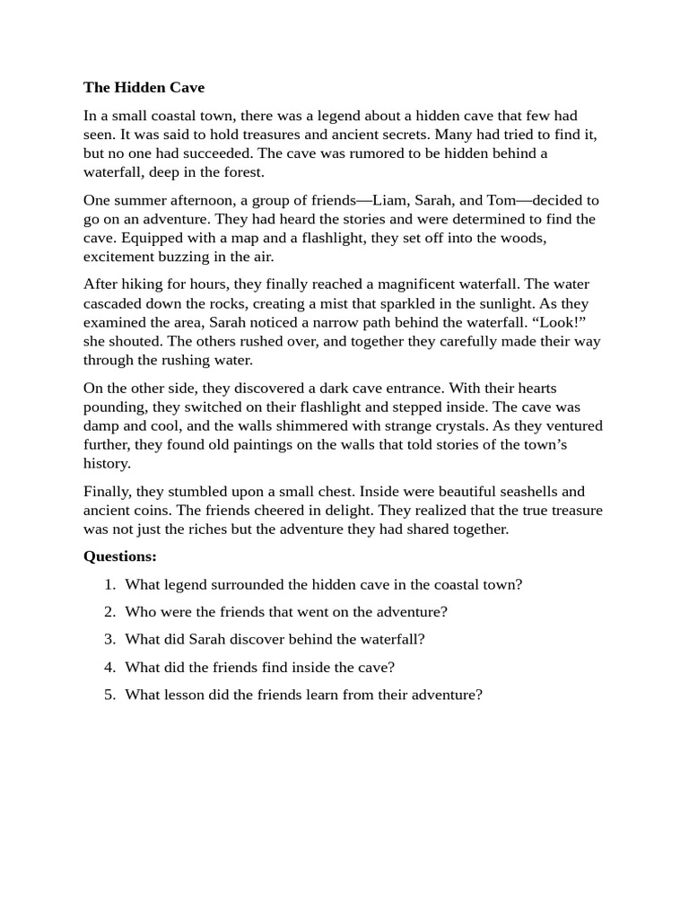 The Hidden Cave | PDF