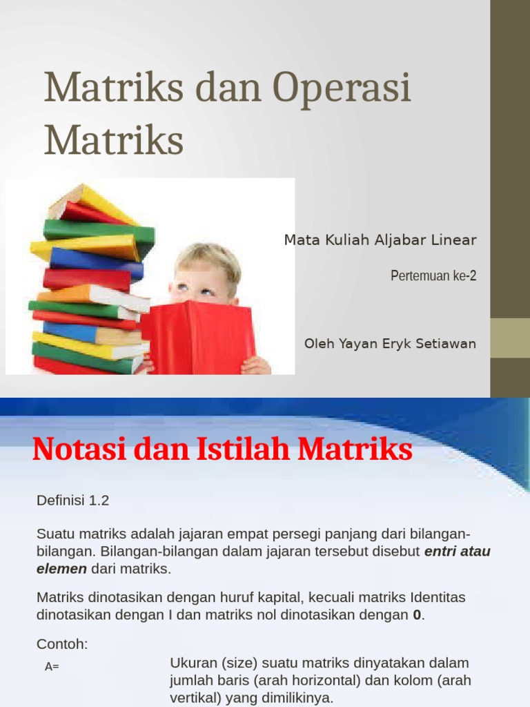 Matriks Dan Operasi Matriks Selesai | PDF