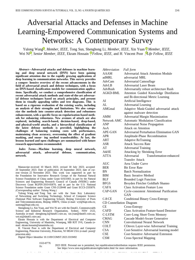 Adversarial - Attacks - and - Defenses - in - Machine - Learning-Empowered - Communication ...