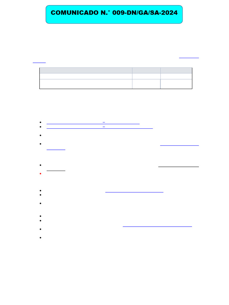 2024 Comunicado 009 Sa Matricula - pp5 202420 | PDF