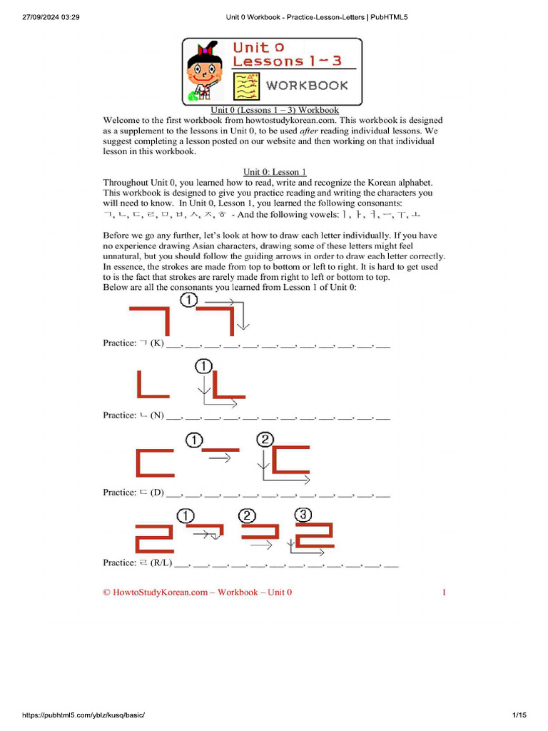 Unit 0 - Lesson 1 - 3 Workbook | PDF