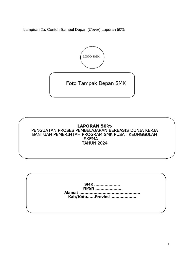 Contoh Format Laporan 50% - SMKPK24 - Rev-2 | PDF