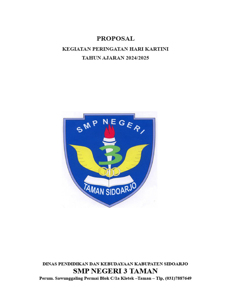Contoh Draf Proposal Kegiatan Hari Kartini | PDF