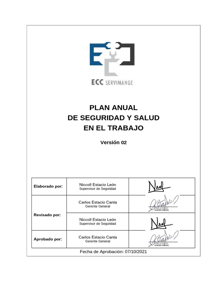 35 Plan Anual SST 2021 | PDF