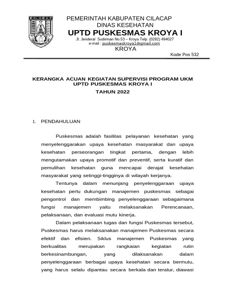 KAK Spervisi UKM | PDF