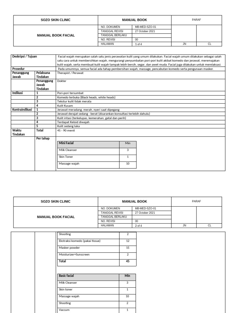 MB Med Szo 01 Facial | PDF
