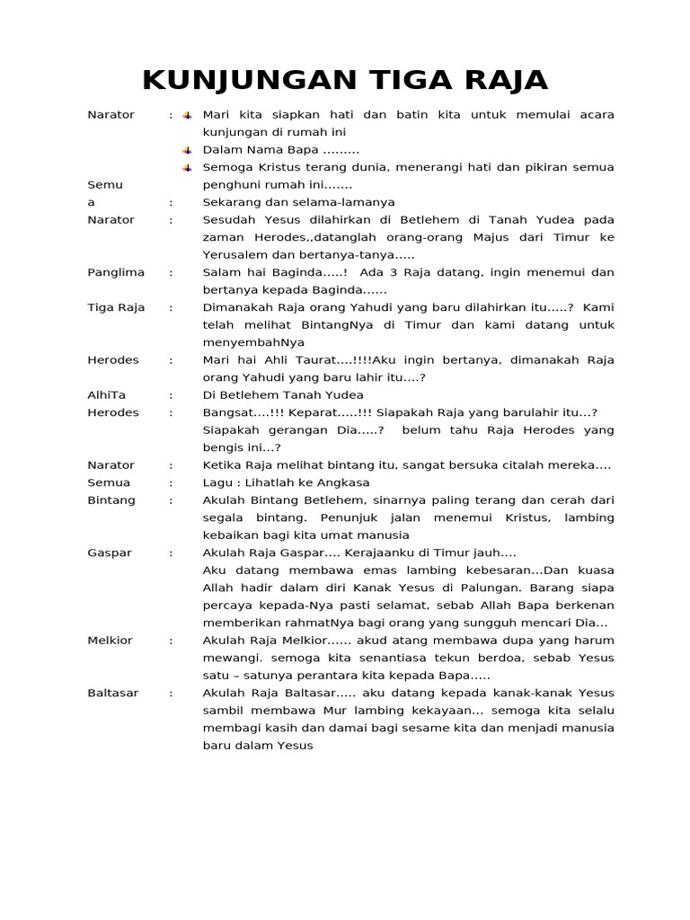 Kunjungan Tiga Raja | PDF