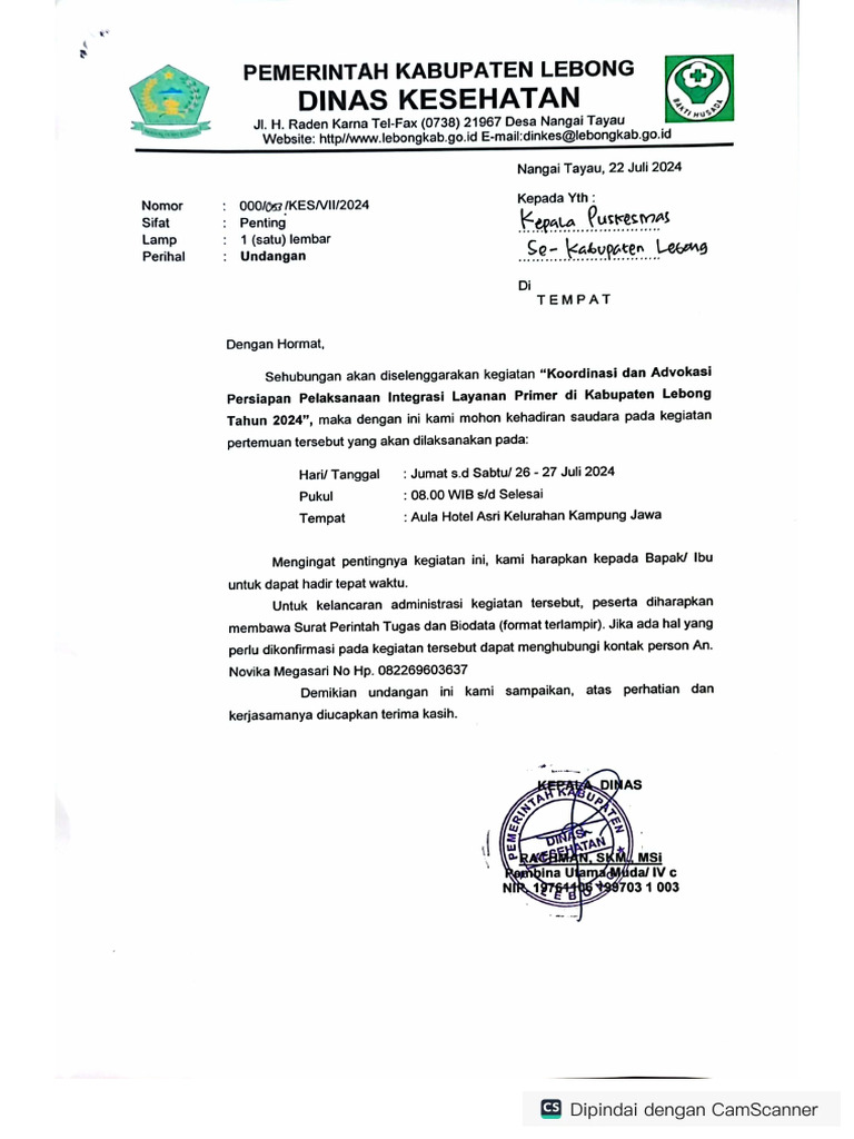 Undangan Advokasi ILP | PDF