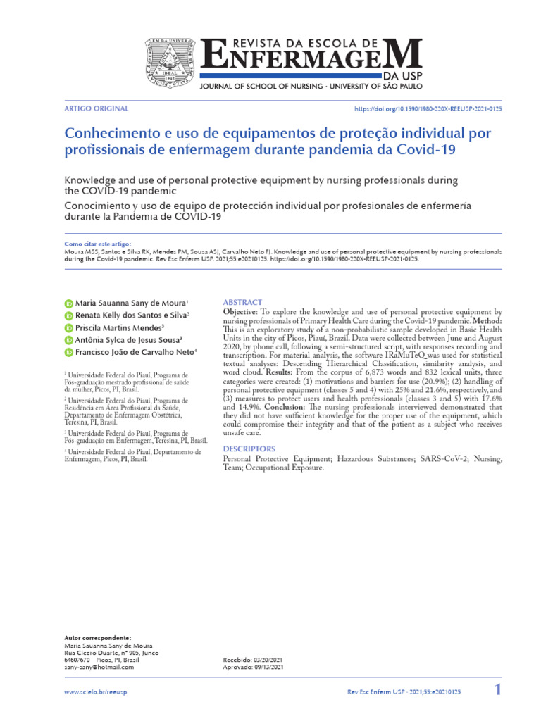 Artigo 4 EPIs COVID 19 | PDF