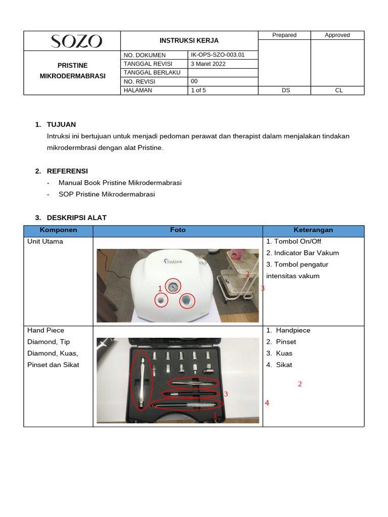 IK-MED-SZO-003.01 - Pristine Mikrodermabrasi | PDF