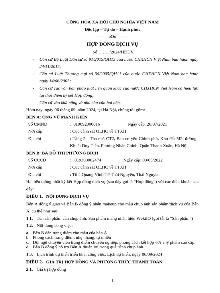 Zhb20240695 Hddv Mẫu Make | PDF