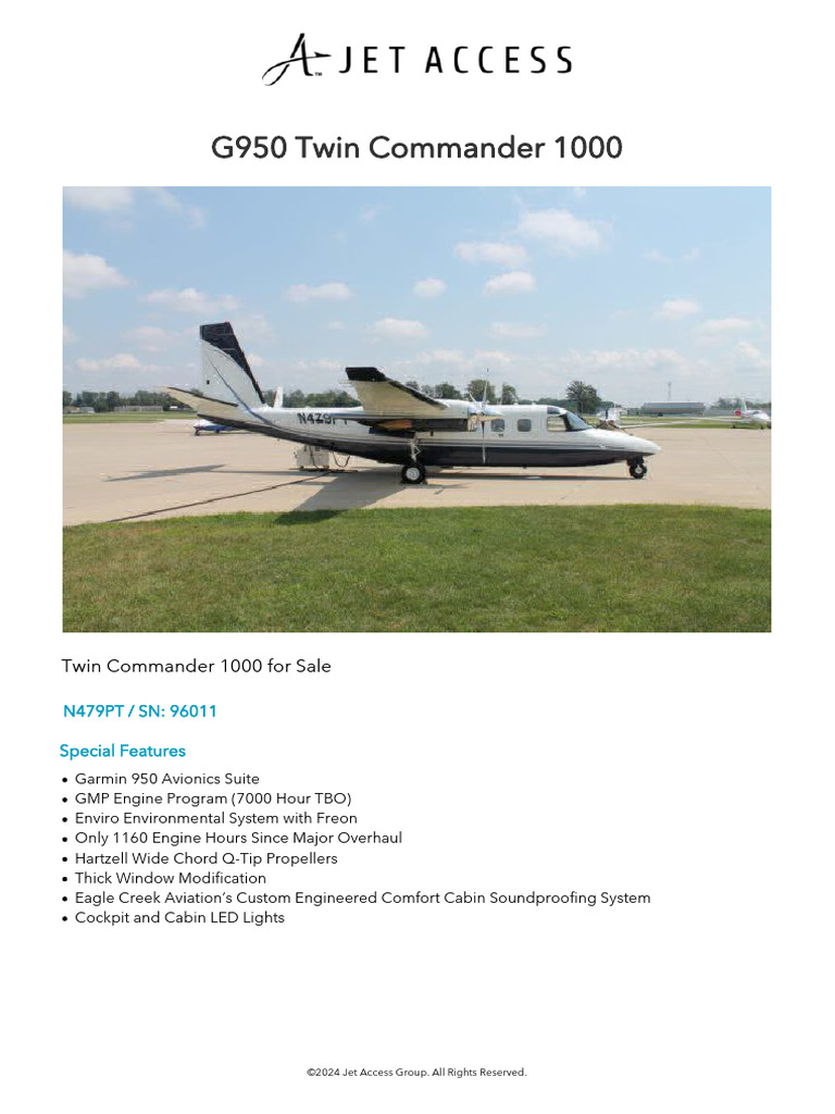 G950 Twin Commander 1000 | PDF