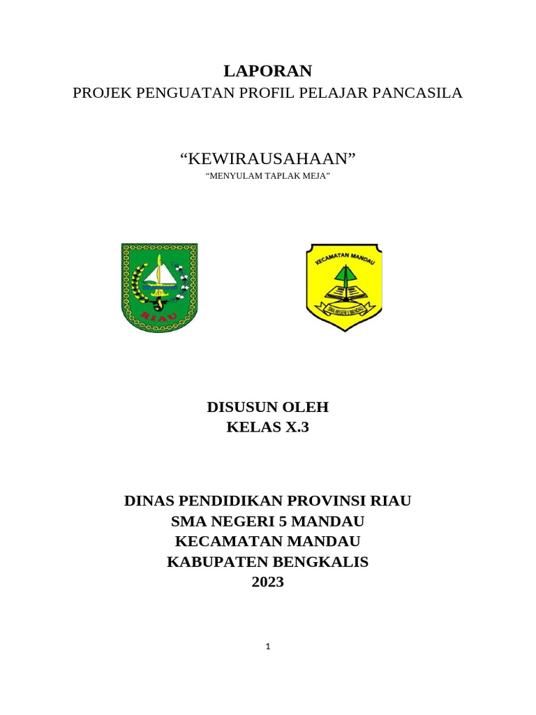 Laporan P5 Kewirausahaan | PDF