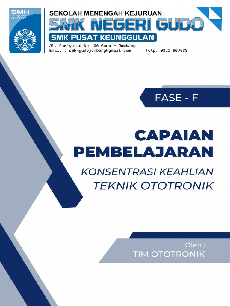Capaian Pembelajaran - Fase F - Teknik Ototronik | PDF