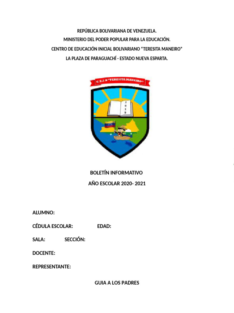 Formato Boletin 2021-2022 | PDF