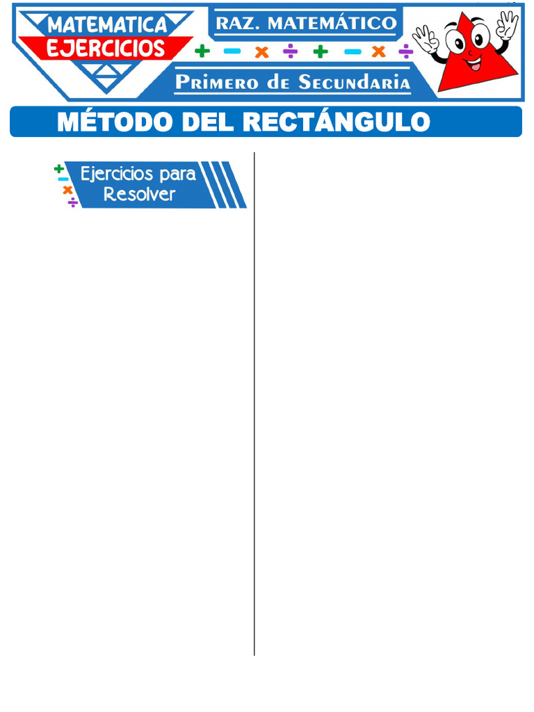 Metodo-del-Rectangulo-para-Primer-Grado-de-Secundaria | PDF