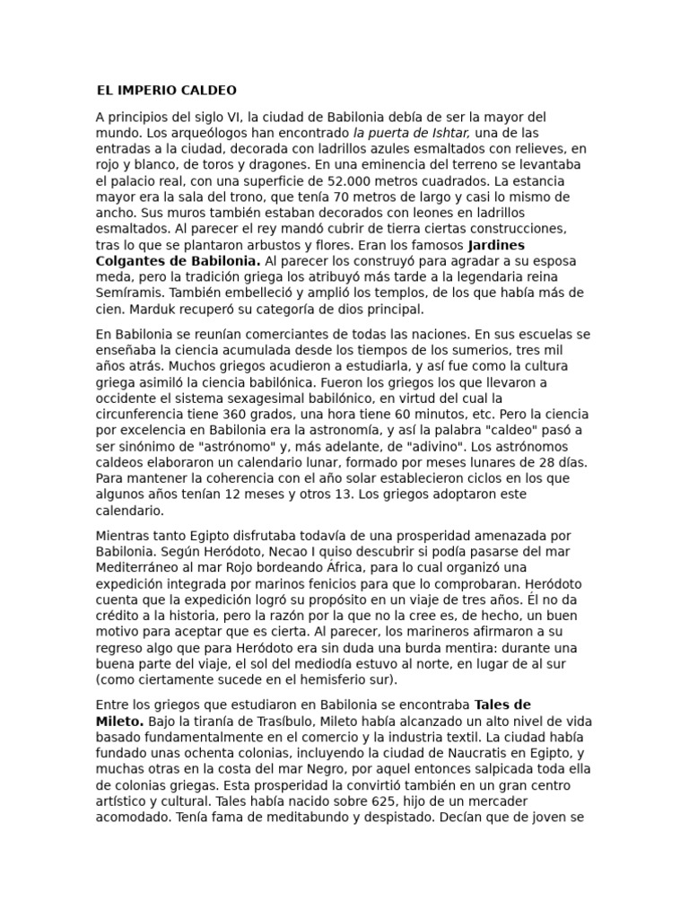 El Imperio Caldeo | PDF