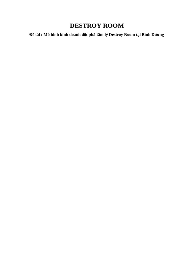 Destroy Room | PDF | Vietnam | Southeast Asia
