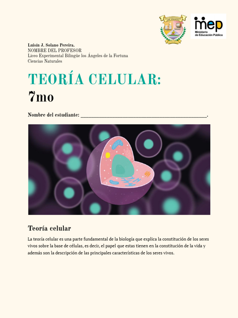 Teoría Celular y Tipos de Células | PDF | Biología Celular) | Organismos