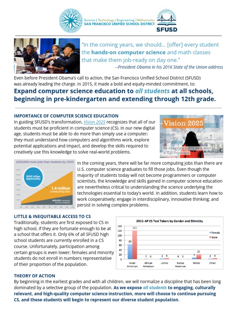 Expanding CS in SFUSD Overview | PDF