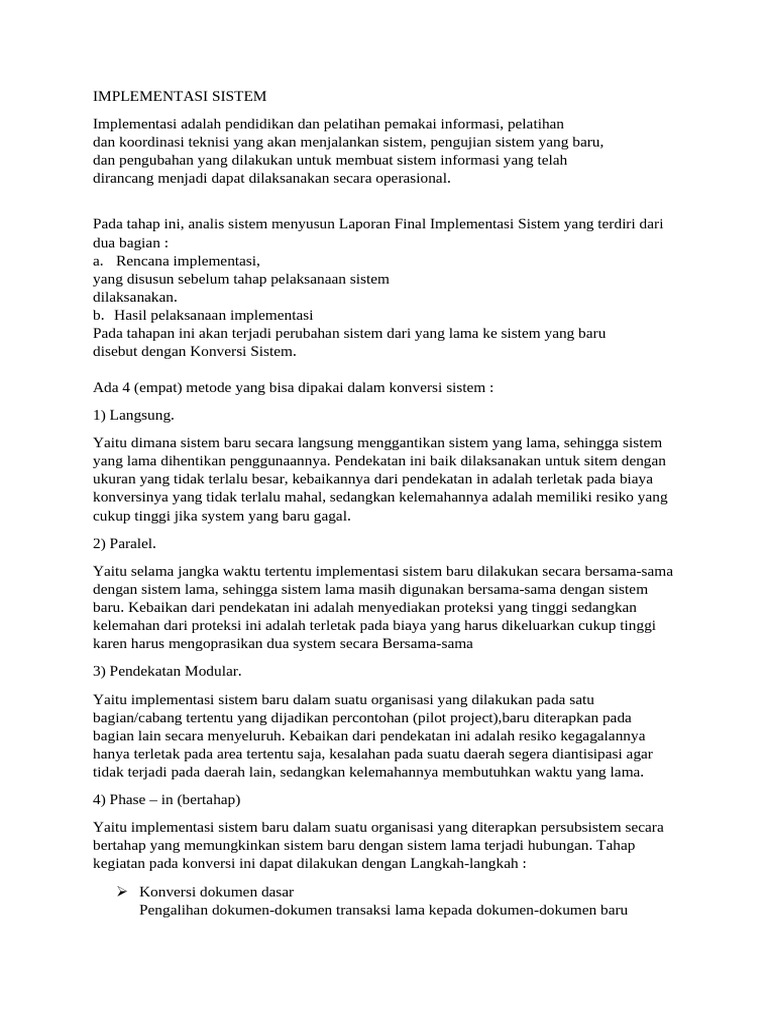 IMPLEMENTASI SISTEM | PDF