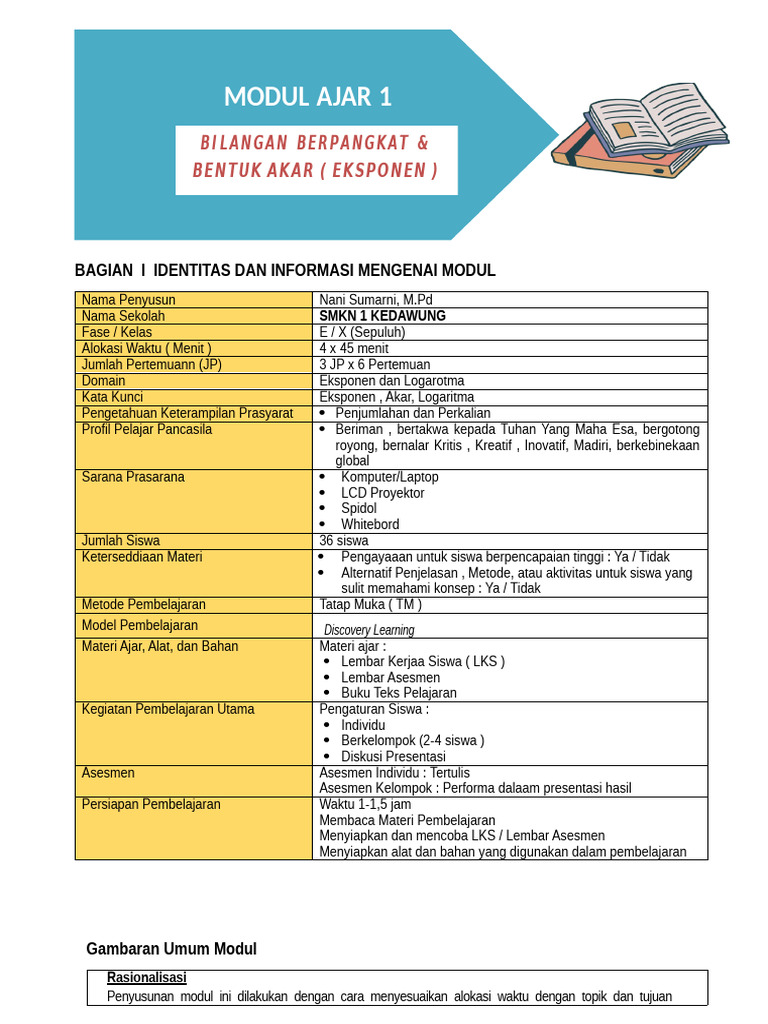Modul Bilangan Berpangkat Dan Logarotma | PDF