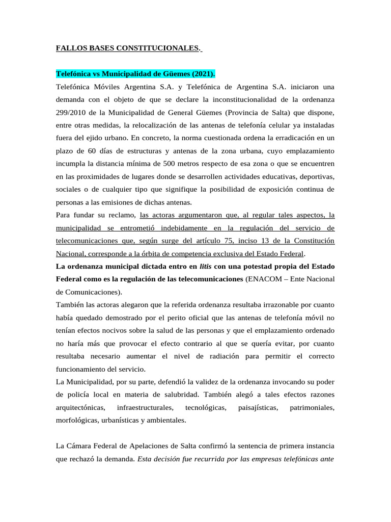 Fallos Bases Constitucionales | PDF