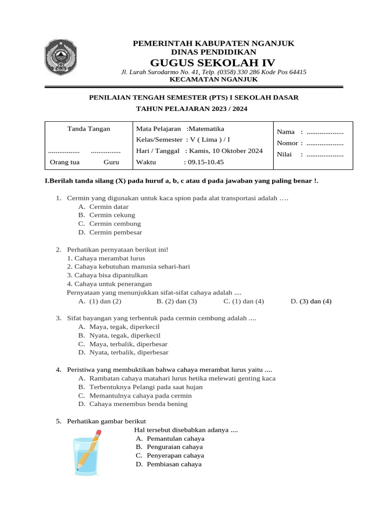 Soal Sas Ipas Kelas V Kumer | PDF