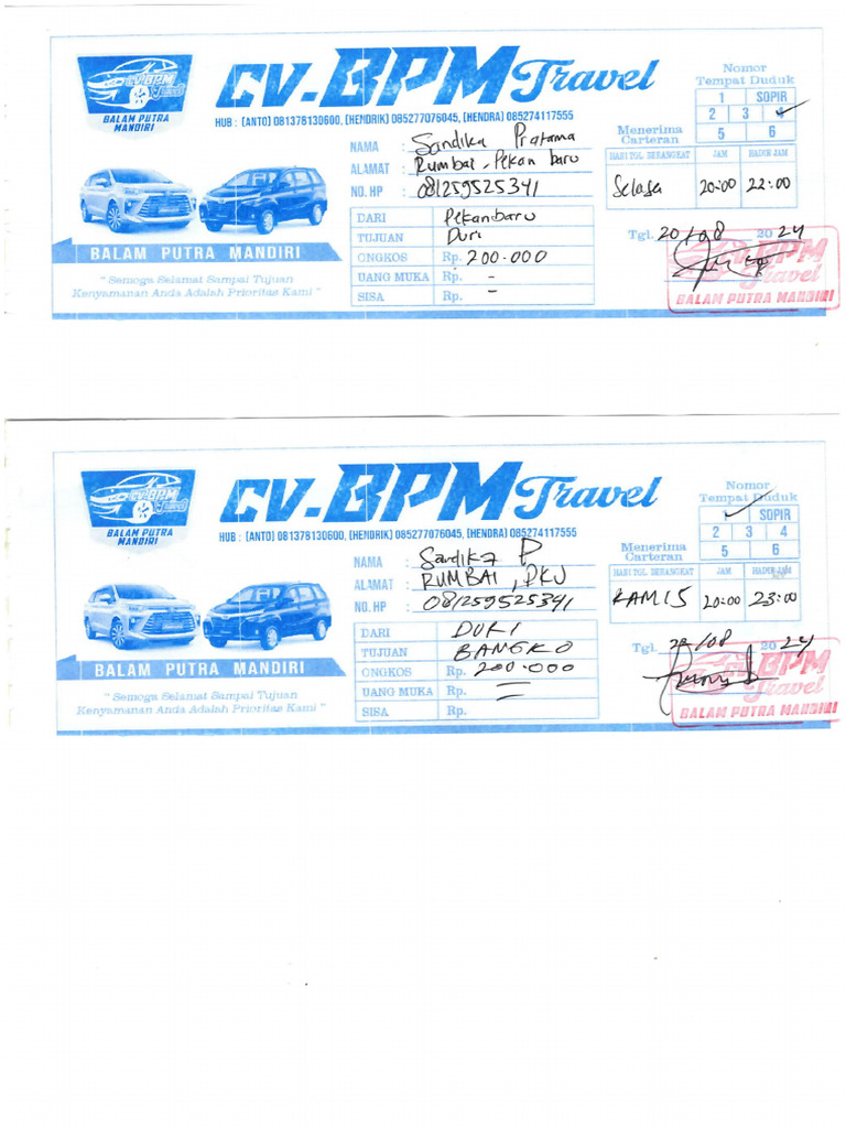 Tiket Travel | PDF