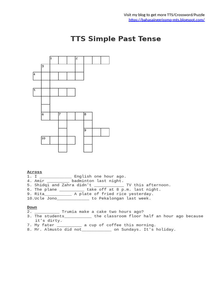 TTS Simple Past Tense | PDF