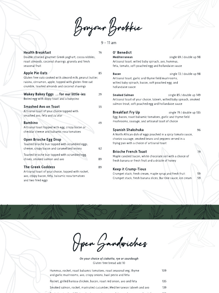 Olive Oil Menu July 2024-Web | PDF