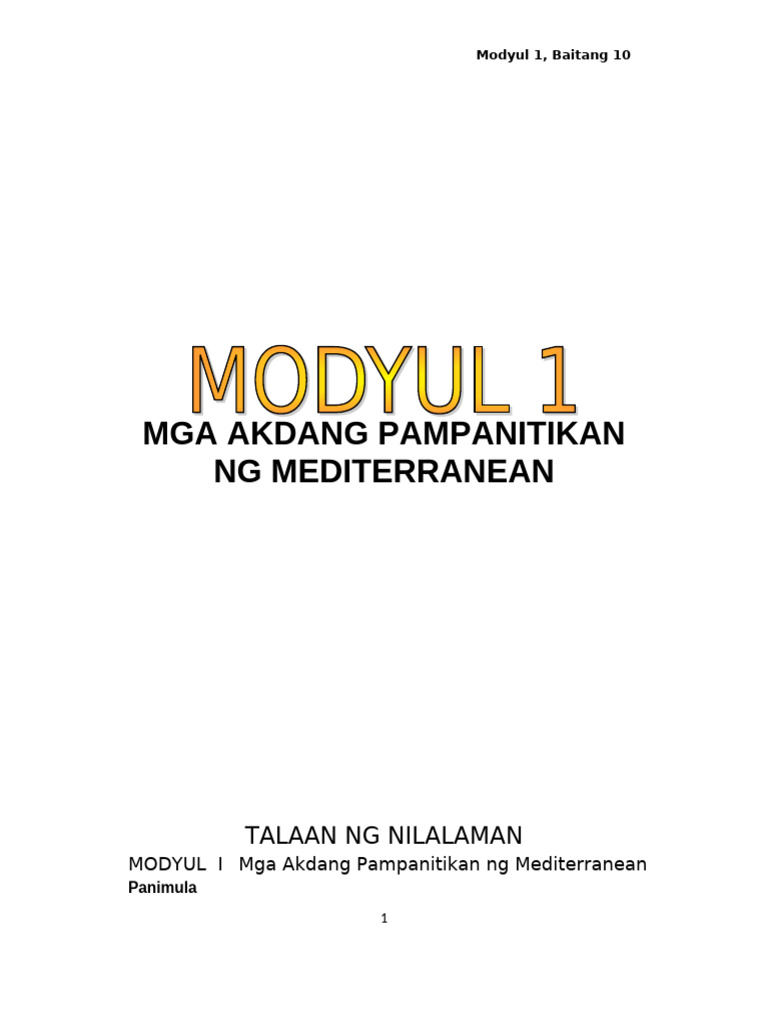 LM G-10 Modyul 1 | PDF