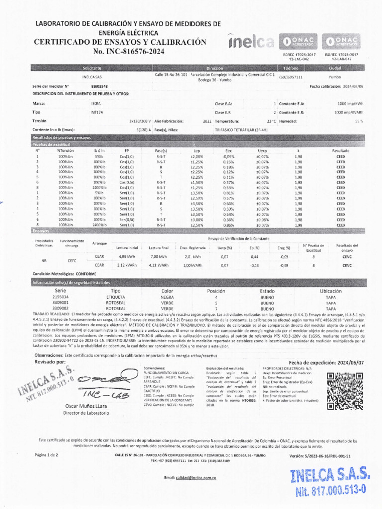 Certificado ISKRA | PDF