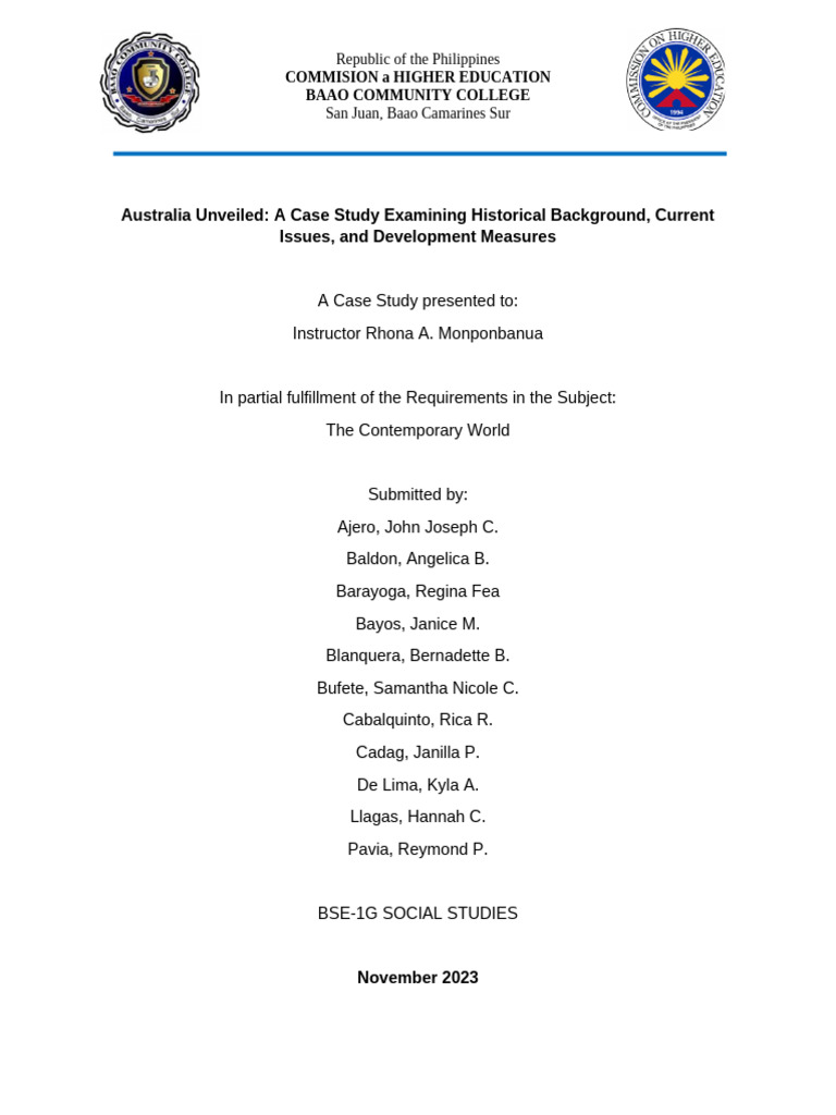 Australia Case Study | PDF