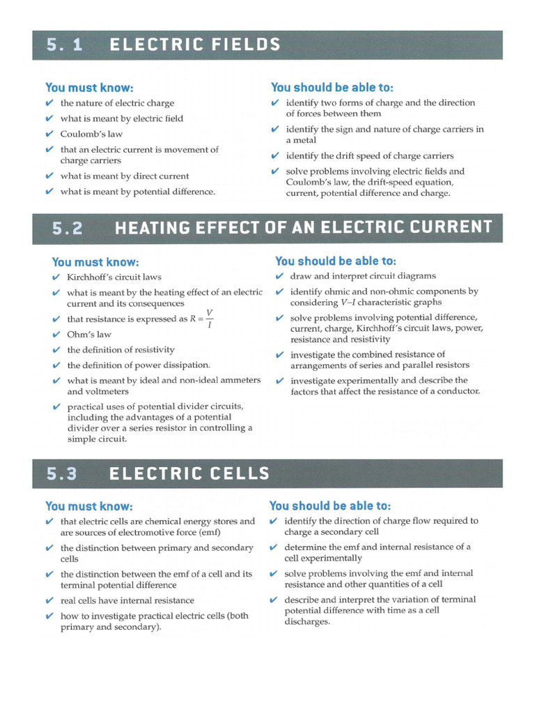 Topic 5 Summary (IB PHYSICS) | PDF